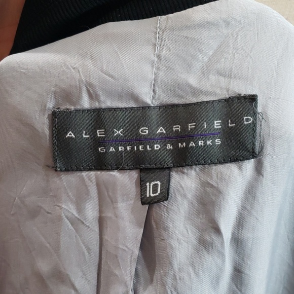 Alex Garfield | Jackets & Coats | Alex Garfield Metallic Black Trench ...